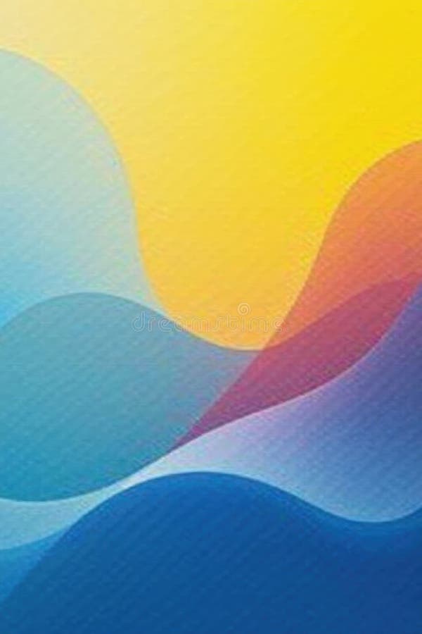 Subtle Yellow To Blue Gradient, Soft Geometric Forms, Minimalist ...