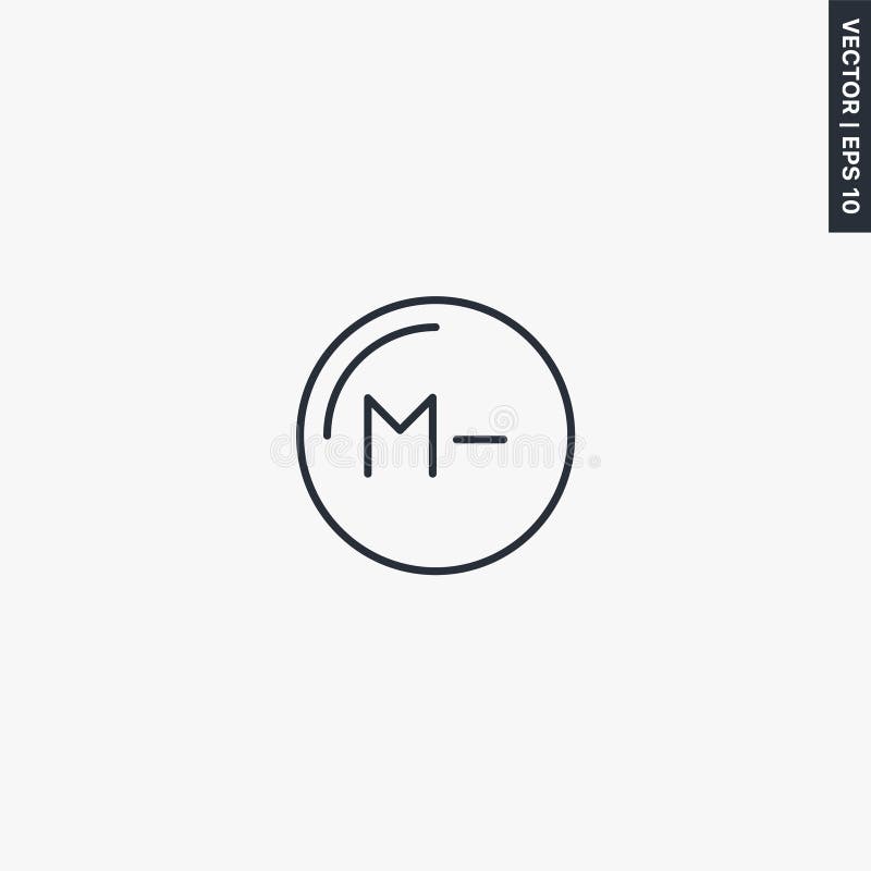 Subtract Value in Buffer, Linear Style Sign for Mobile Concept and Web ...