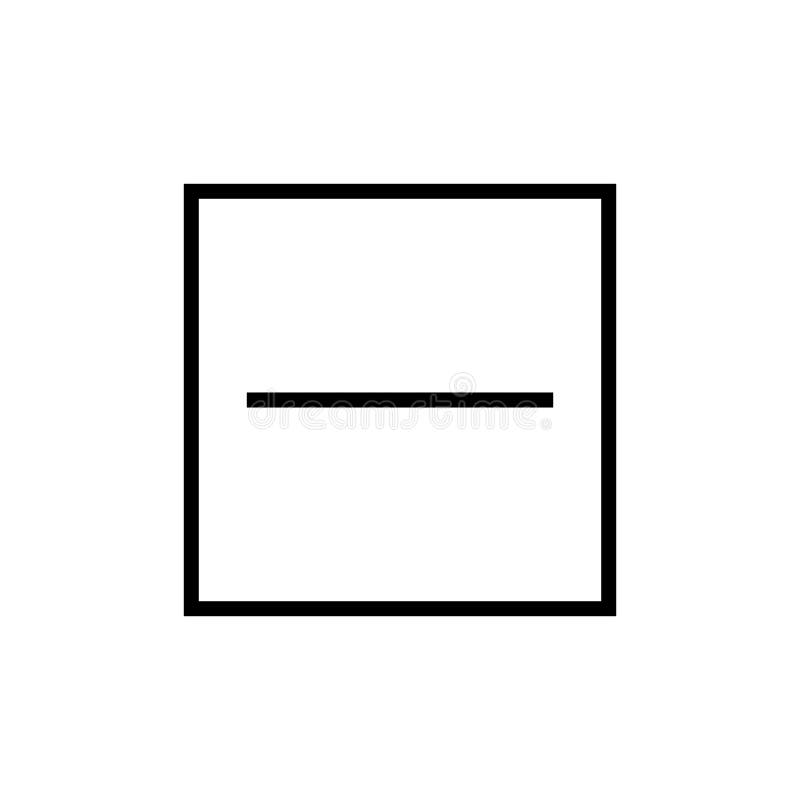 Subtract Vector Icon, Outline Style, Isolated on White Background ...