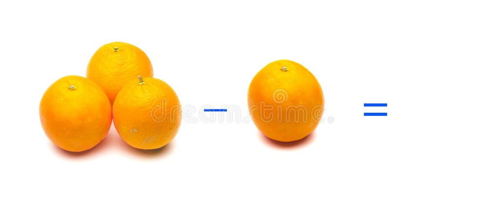 Subtracting oranges stock photo. Image of ingredient - 165736622