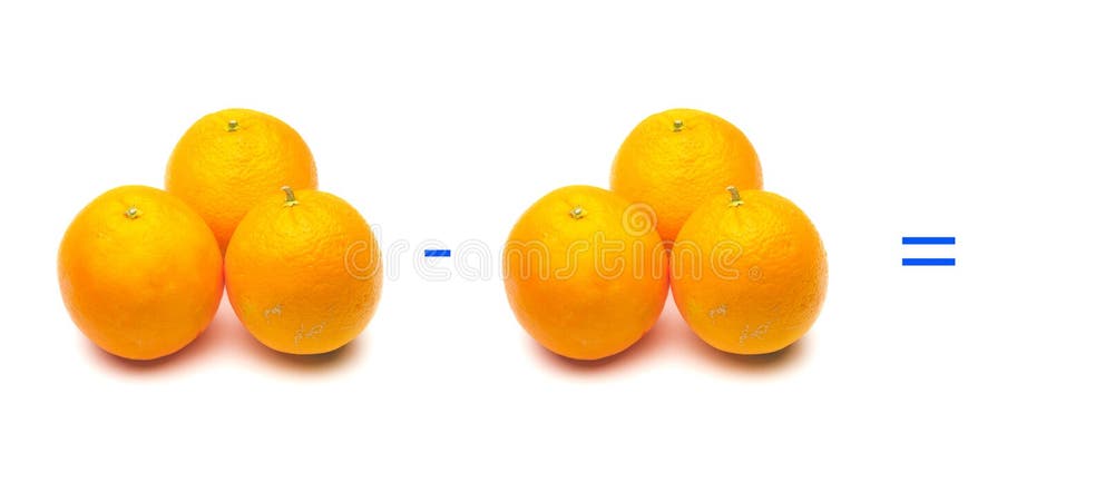 Subtracting oranges stock photo. Image of grapefruit - 165736646