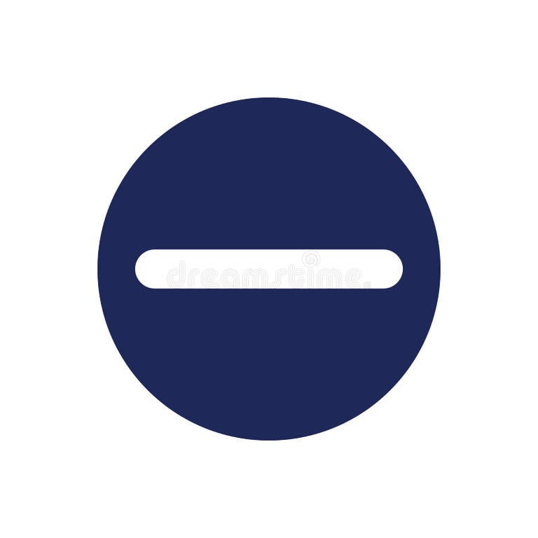 Subtraction Button Black Glyph Ui Icon Stock Vector - Illustration of ...