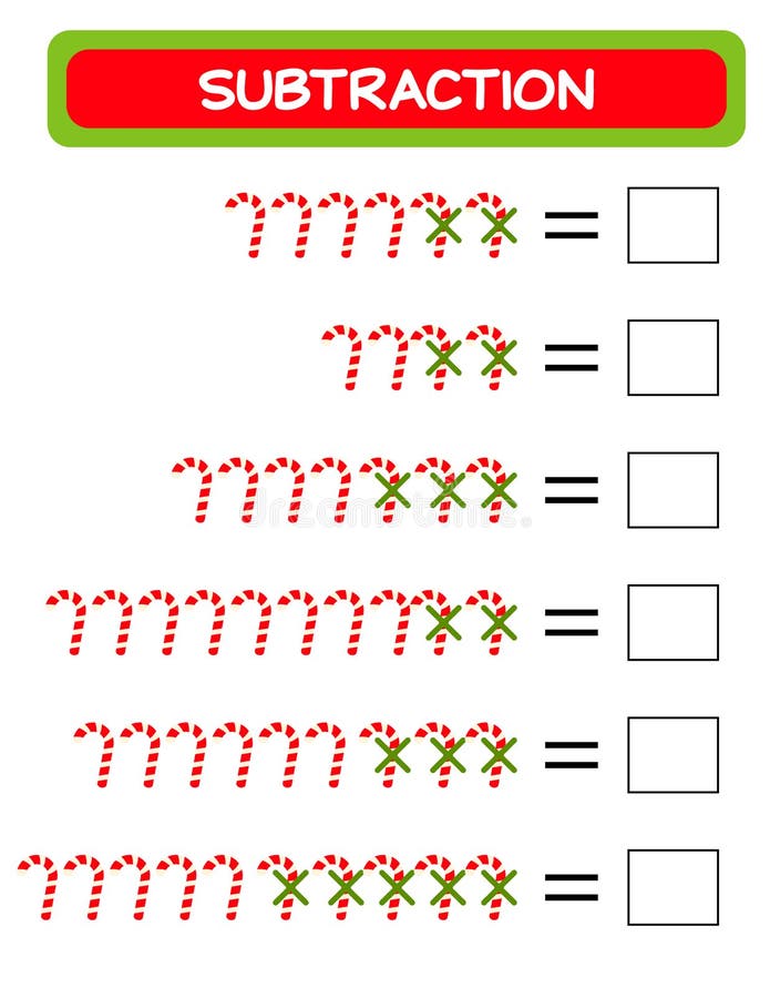 Subtraction. Math Worksheet for Kids. Developing Numeracy Skills. Solve ...