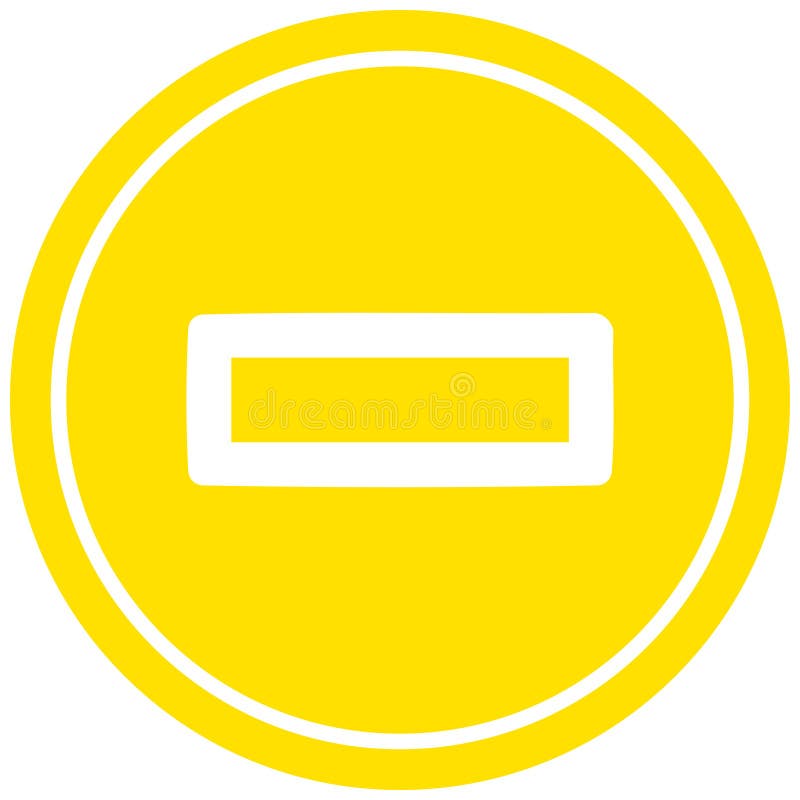 Subtraction Symbol Circular Icon Stock Vector - Illustration of graphic ...