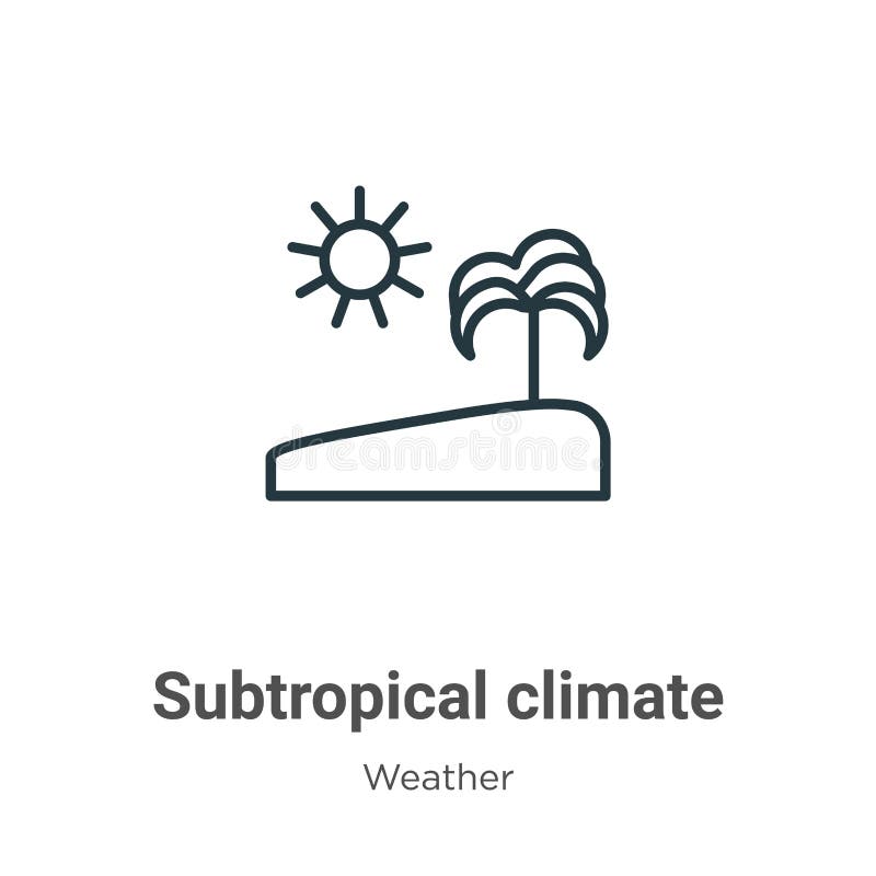 Subtropical Climate Icon in Filled, Thin Line, Outline and Stroke Style ...