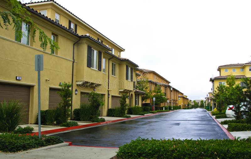 Suburb Apartment Complex stock photo. Image of street - 7001948