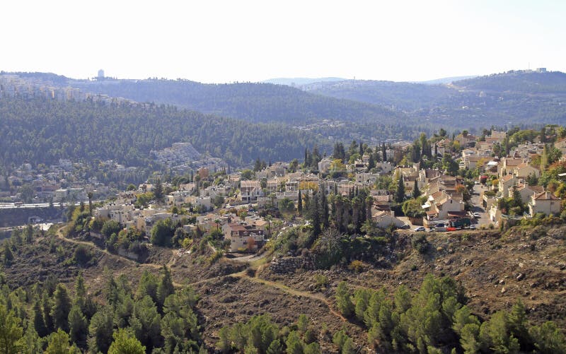 Suburb of City Jerusalem in Israel Stock Image - Image of junction ...