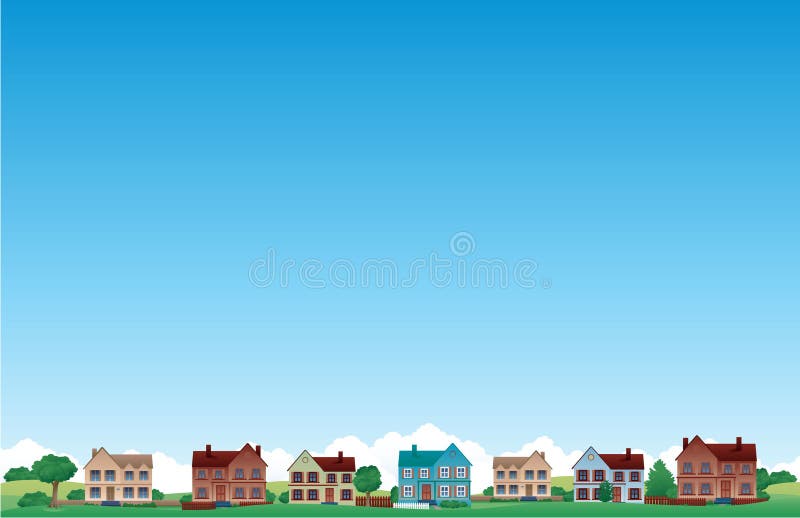 Suburb house background stock illustration. Illustration of landscape ...