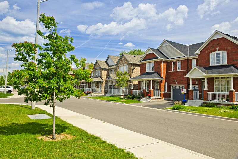 Suburban homes stock image. Image of detached, avenue - 26070113