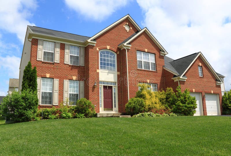 Suburban House stock image. Image of american, architecture - 19544509