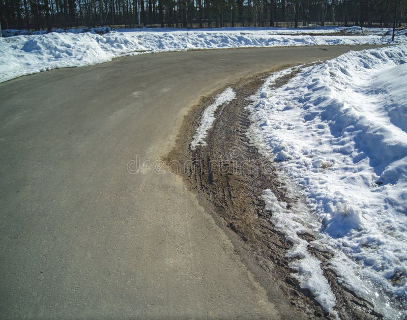 Sharp turn road stock photo. Image of springtime, suburban - 260707602