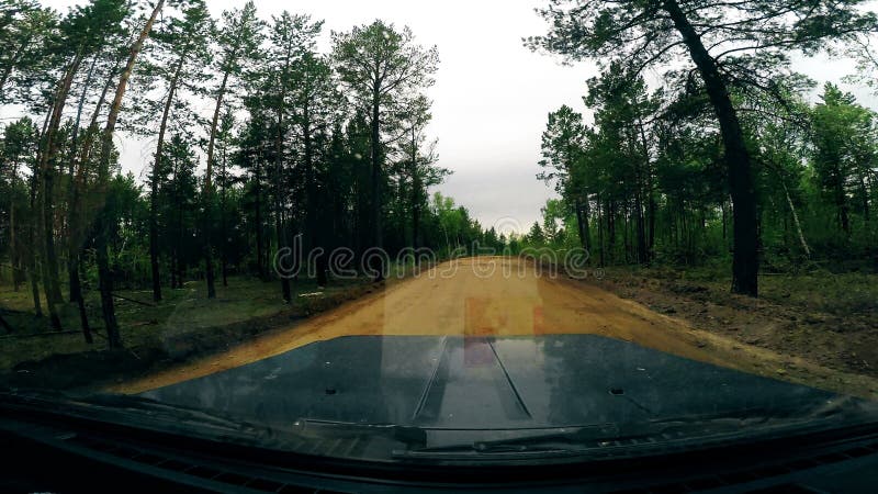 Suburban Road. View from Car Windshield Stock Image - Image of season ...