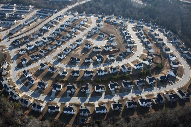 Suburban Sprawl stock photo. Image of clean, community - 30391102