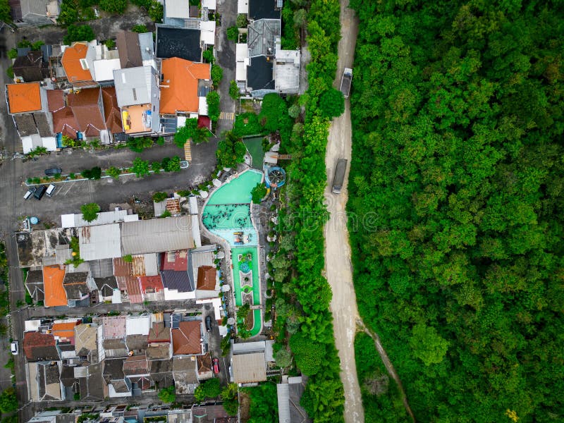 Suburban Sprawl: Nature and Progress Collide Stock Image - Image of ...