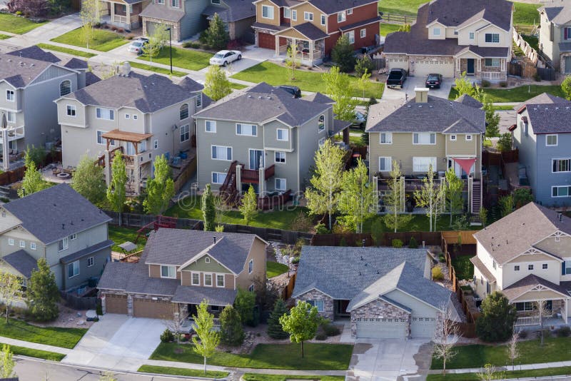 Suburbia stock image. Image of suburbs, mountain, roof - 31115089