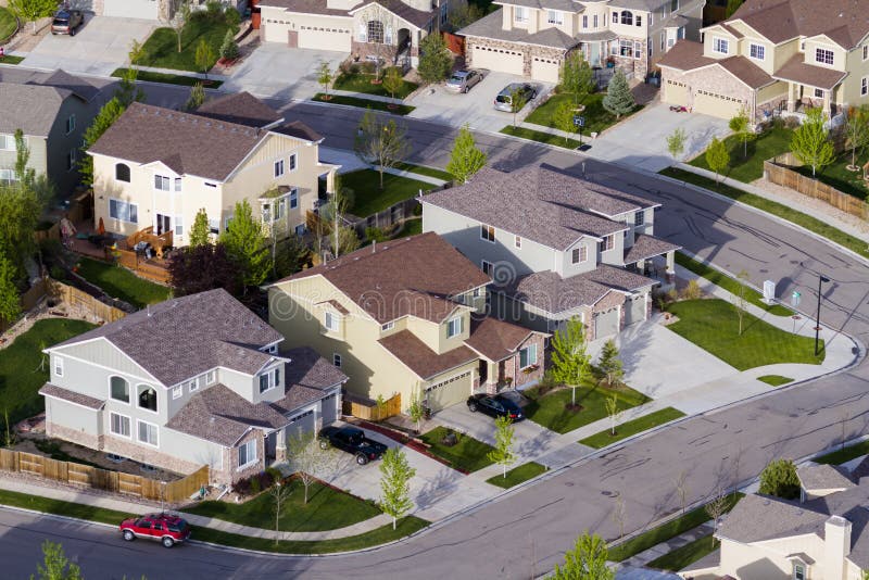 Suburbia stock photo. Image of roof, town, lawn, suburbs - 31115176