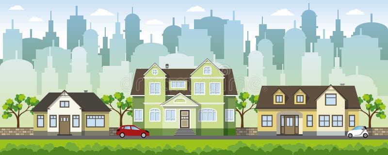 Suburbs Drawing Stock Illustrations – 679 Suburbs Drawing Stock ...