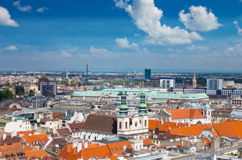 Vienna, Austria stock image. Image of horizon, modern - 54754357