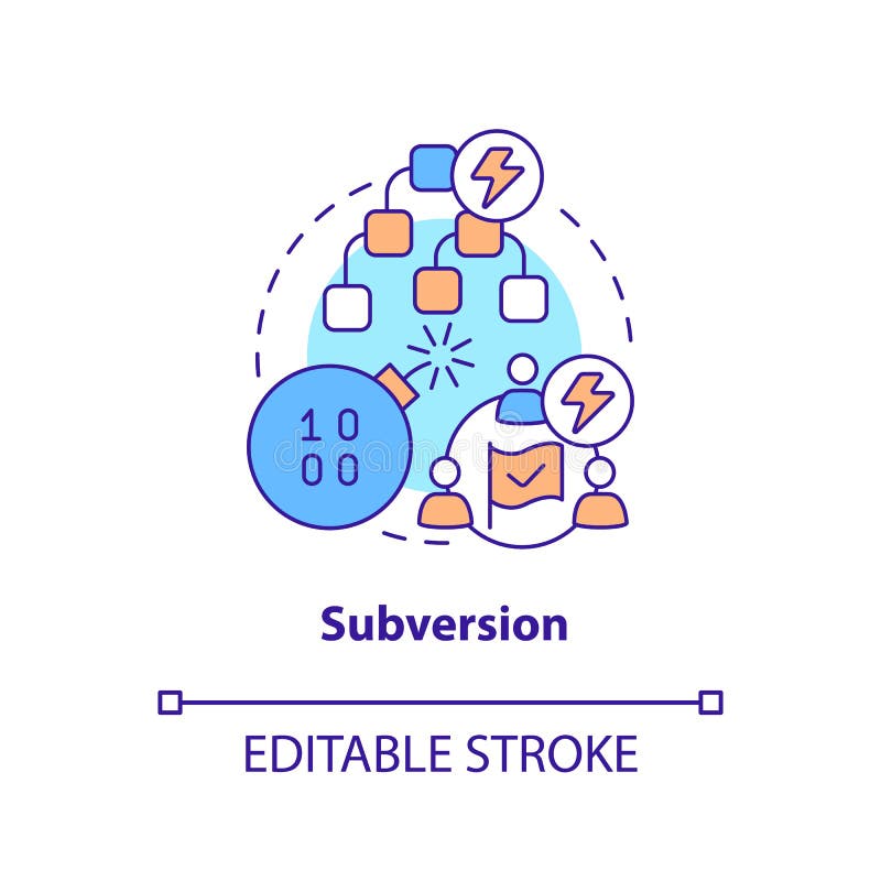 Subversion concept icon stock vector. Illustration of vector - 244804626