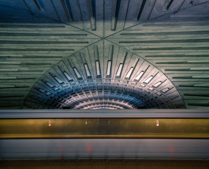 Subway Blur in the Washington DC Metro Station Stock Photo - Image of ...