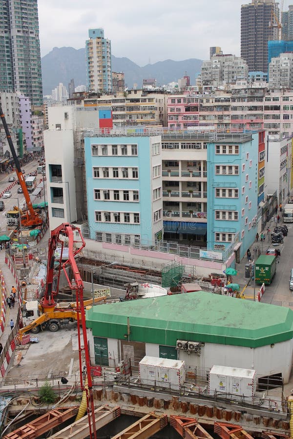 Ma Tau Wai Subway Building Site Editorial Photo - Image of architecture ...