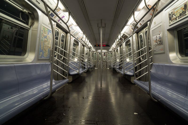 Subway Car editorial image. Image of track, empty, manhattan - 91998235