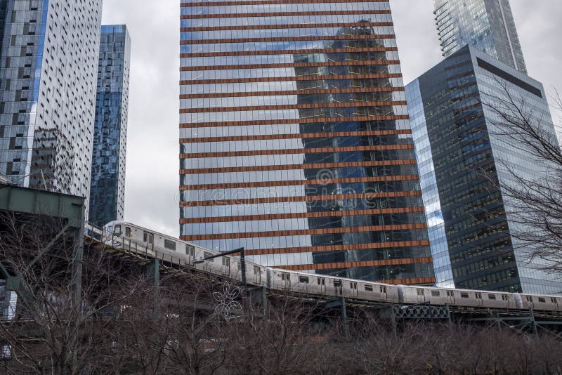 Subway in the city stock image. Image of structure, elevated - 259139179