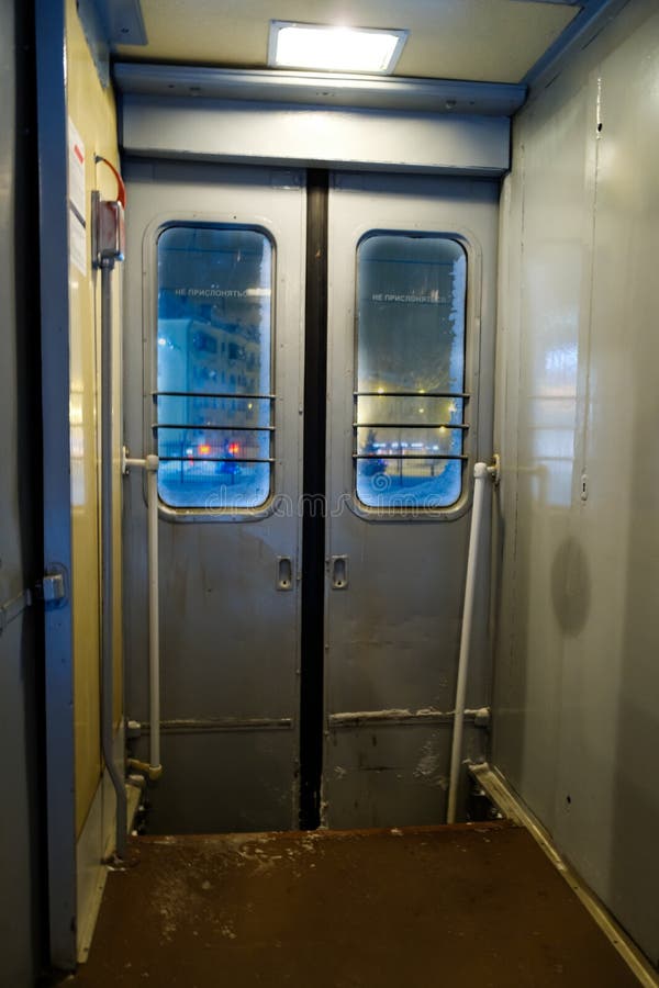 NYC Subway Doors stock image. Image of exit, destruction - 5842255