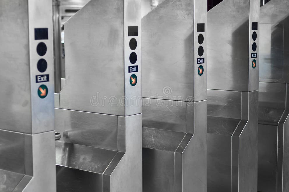 Subway Exit Gates stock photo. Image of exit, enter, access - 18128014