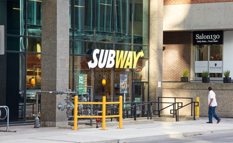Subway Fast Food Restaurant Editorial Image - Image of canada, gothic ...