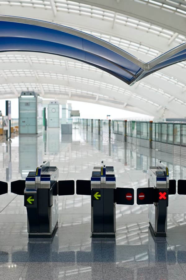 Subway ticket gate design stock photo. Image of quick - 24567532