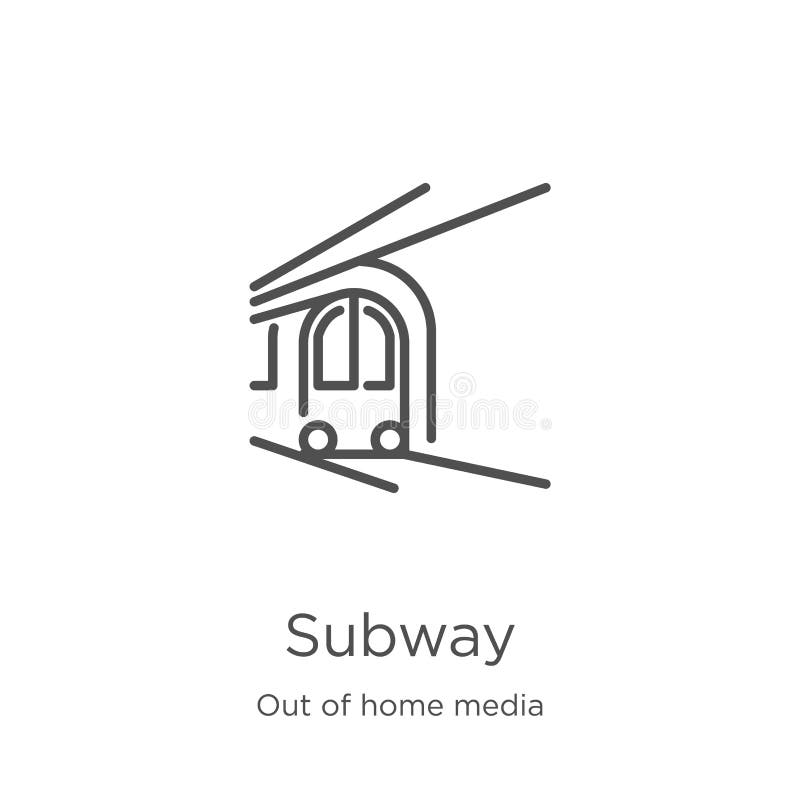 Subway Icon Vector from Transport Collection. Thin Line Subway Outline ...