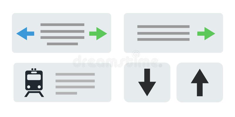 Subway Information Signs Vector Flat Isolated on White Stock Vector ...