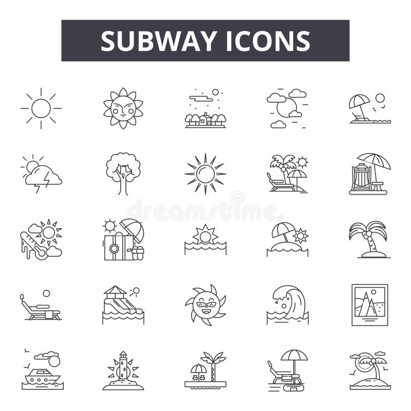 Subway Line Icon Concept. Subway Flat Vector Symbol, Sign, Outline ...