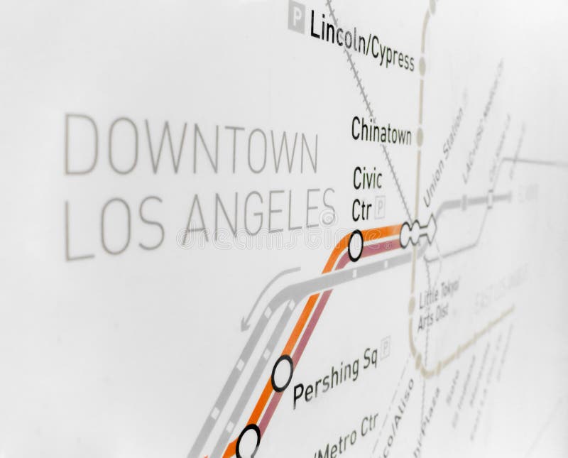 Los Angeles Metro Rail Lines Map Stock Photos - Free & Royalty-Free ...