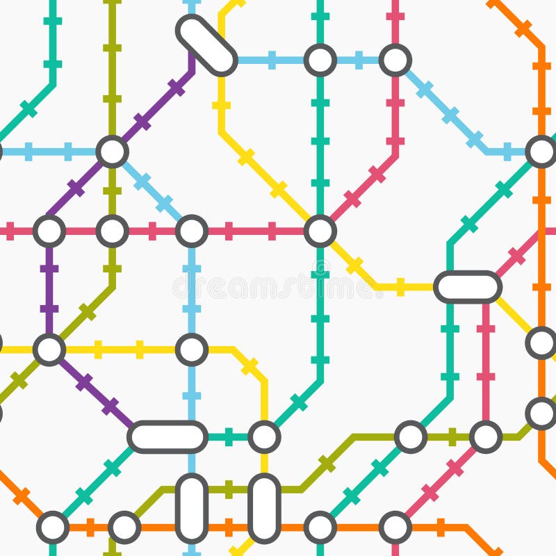 Subway Map. Seamless Pattern. Stock Vector - Illustration of abstract ...