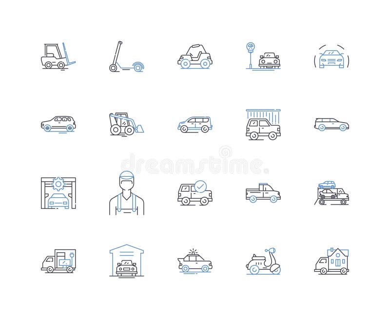 Subway and Metro Line Icons Collection. Commuter, Platform, Station ...