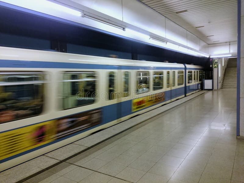 Subway in Munich editorial photo. Image of passengers - 64155831