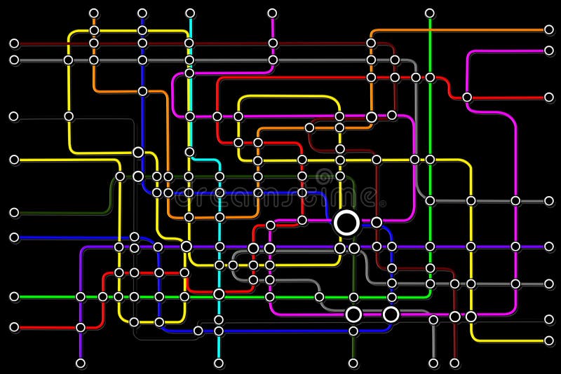 Subway Network People Connections Concept Stock Illustration ...