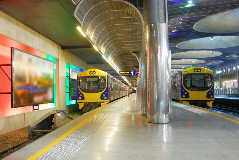 Subway platform stock image. Image of enter, corridor - 5977093