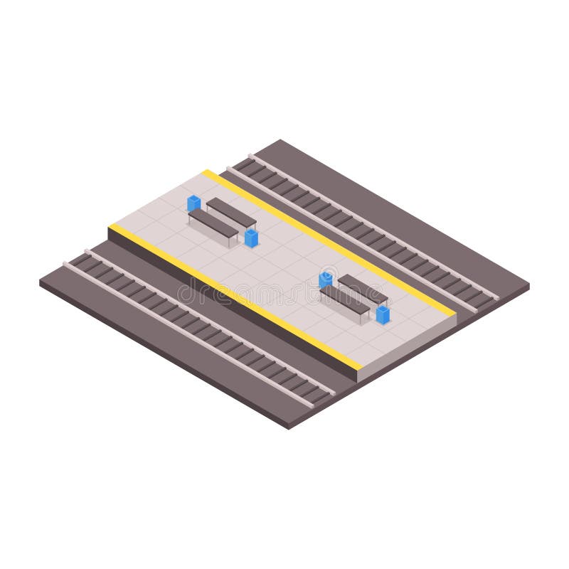 Subway Platform Icon stock vector. Illustration of transportation ...