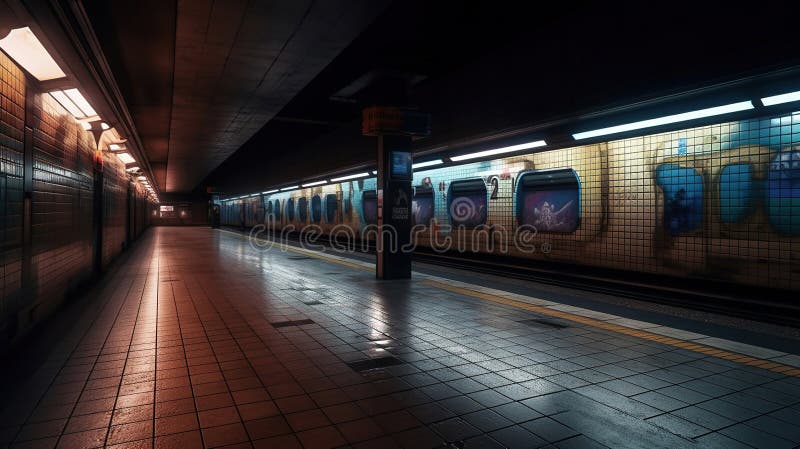 Subway Night Stock Illustrations – 2,126 Subway Night Stock ...
