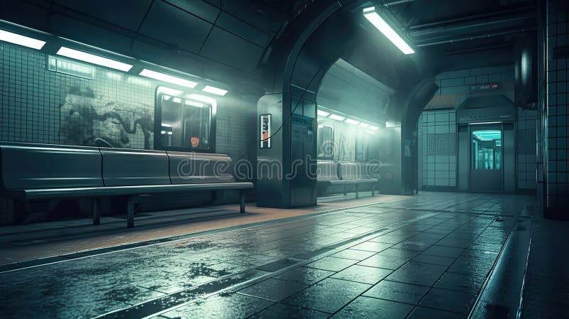 Subway Night Stock Illustrations – 2,126 Subway Night Stock ...