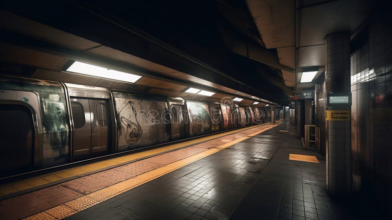 Subway Night Stock Illustrations – 2,126 Subway Night Stock ...