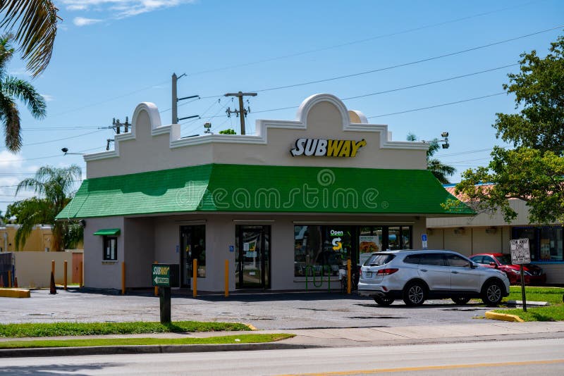 Subway Restaurant Dania Beach FL USA Editorial Stock Photo - Image of ...