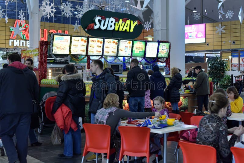 Subway Restaurant in Petersburg Editorial Photo - Image of large ...