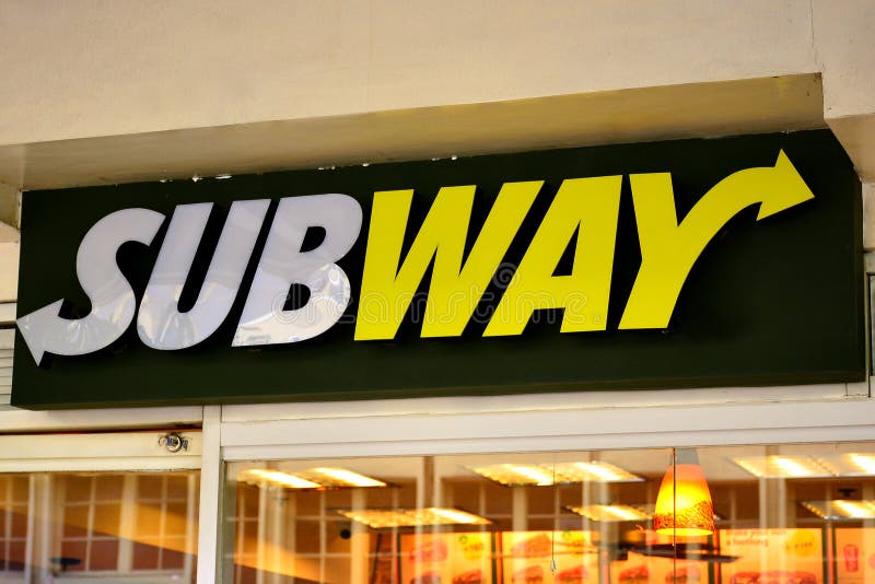 Subway Restaurant Sign UST Branch in Manila, Philippines Editorial ...