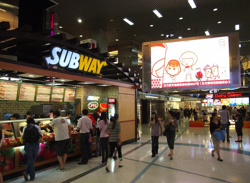 Subway Restaurants Facade, Beijing,China Editorial Photography - Image ...