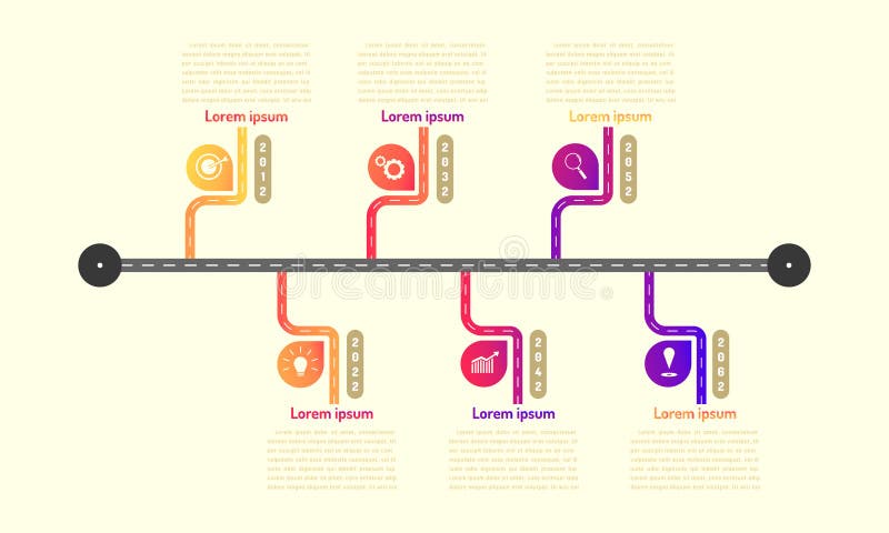 Roadmap Mark Point Infographic Design 5 Steps Vector Illustration Eps10 ...