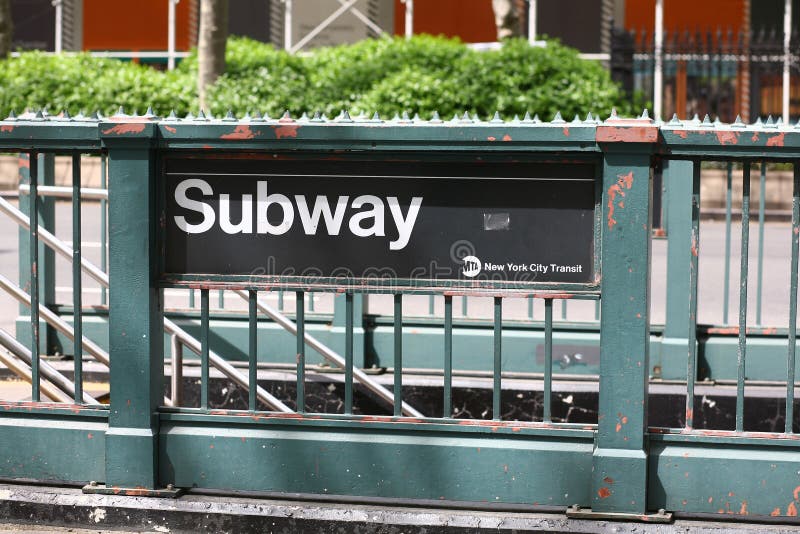 Subway Sign stock image. Image of civic, commute, entrance - 733631